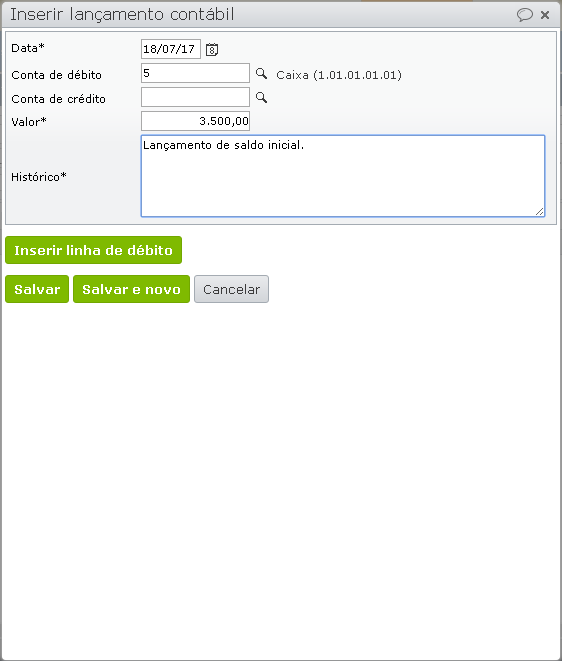 Como lançar o saldo inicial de uma conta contábil? - Maxiprod